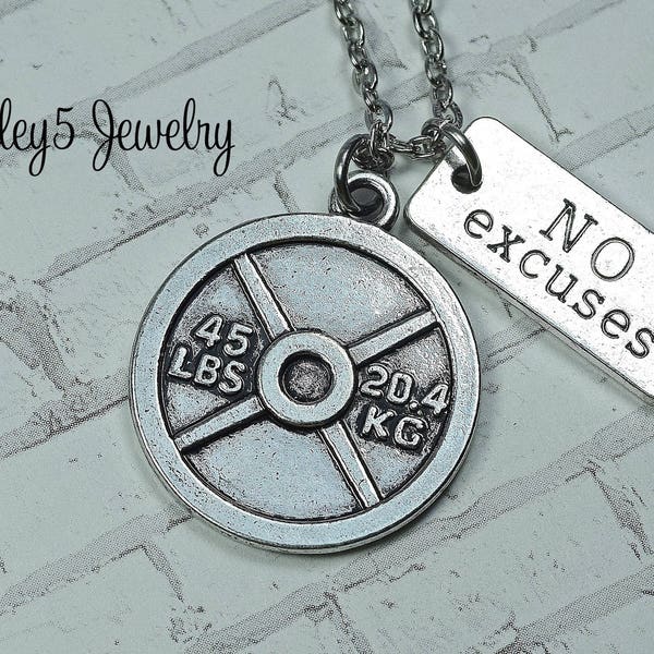 45 Lb Plate Necklace - Etsy