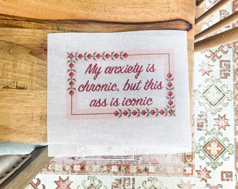 Anxiety Embroidery - Etsy