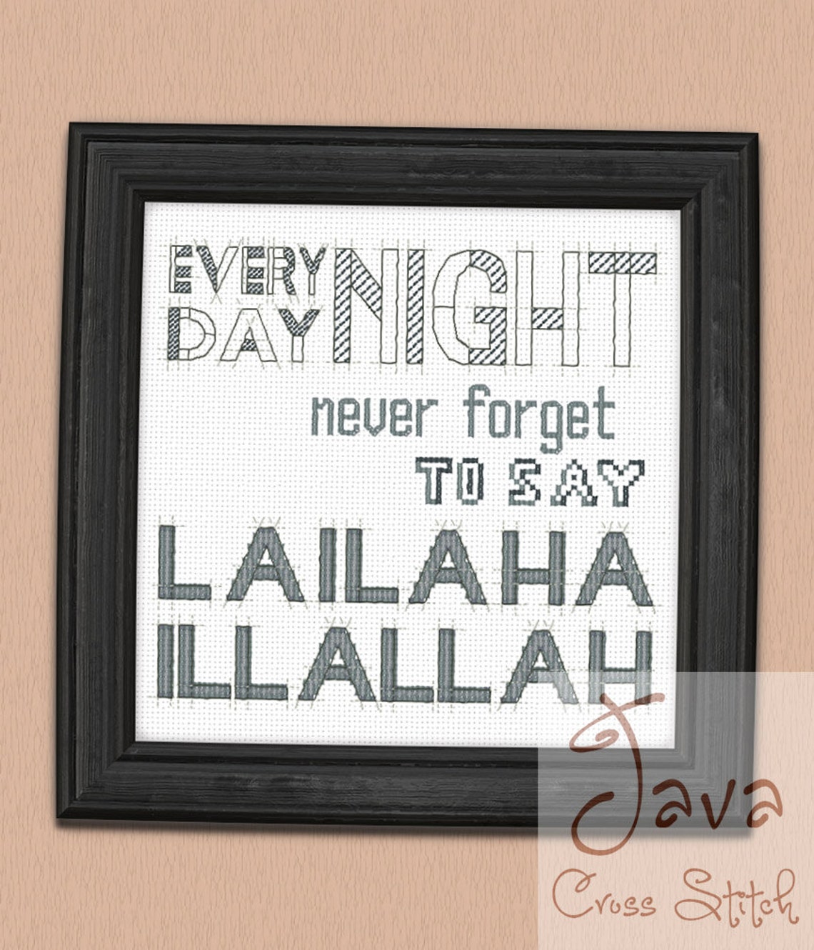 PDF Cross Stitch Chart Islamic Daily Reminder - Etsy