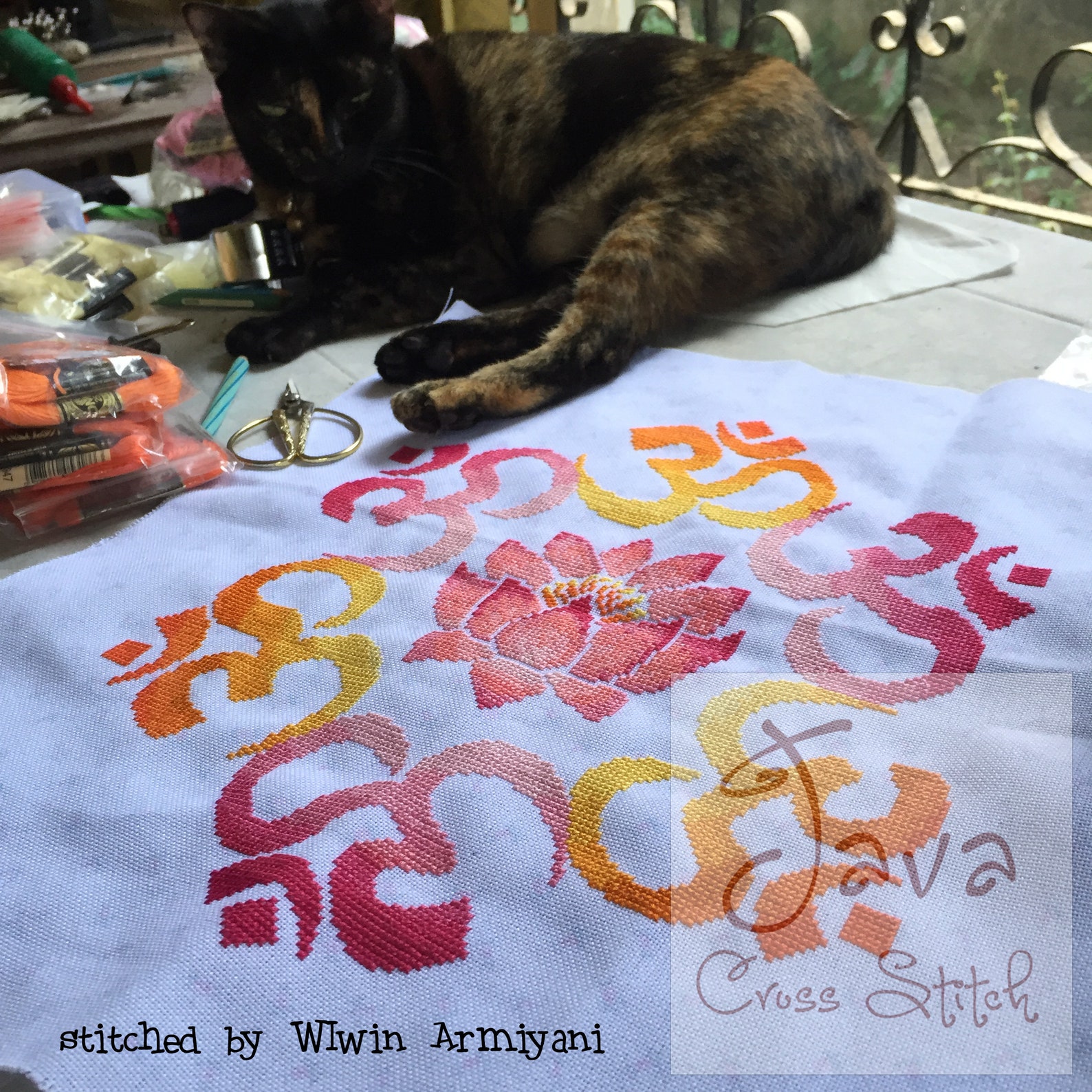 Om Symbol Instant Download PDF Cross Stitch Pattern - Etsy