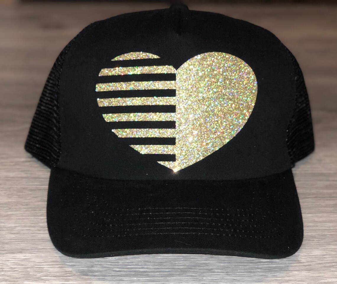 Striped Heart Hat Heart Hats - Etsy