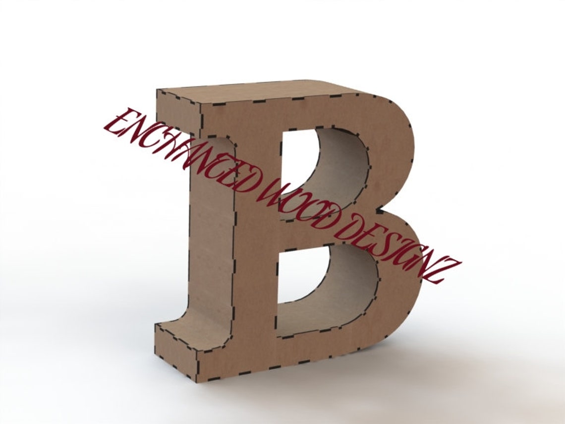 12' Letter Laser Cut 2D & Laser Engraved Name Letter A-Z - Etsy