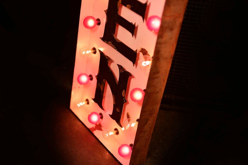 Open Sign Vintage Style Vertical Marquee Open Sign Lighted | Etsy