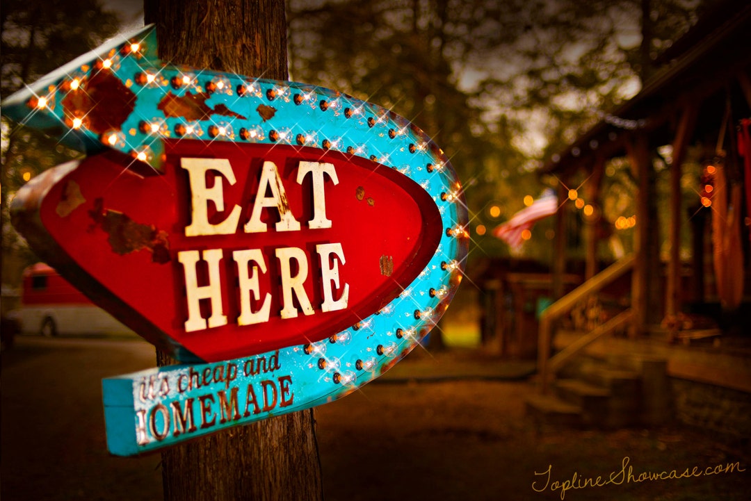 EAT Marquee Sign, Custom Signs, Marquee Signs, Marquee Letters, Eat ...