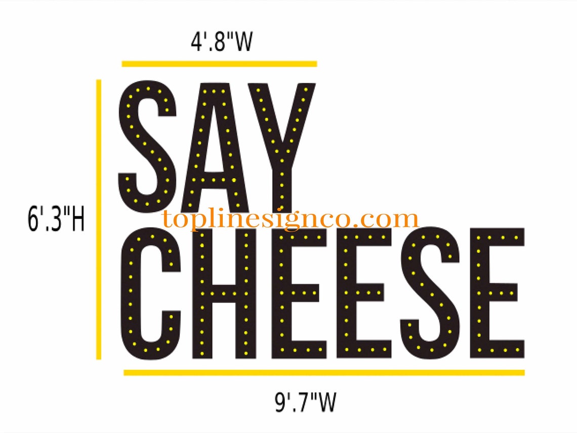 Pizza Sign Say Cheese Marquee Sign PIZZA Custom Sign Pizza - Etsy