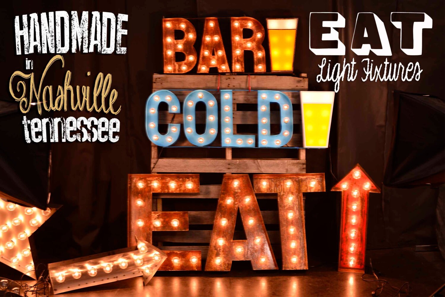 Eat Letter Eat Sign Cafe Sign Lighted Metal MARQUEE SIGN - Etsy