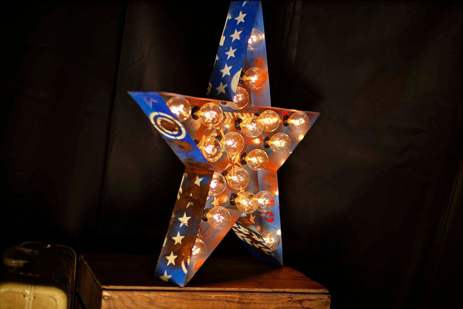 Americana Star Marquee Star Marquee Letter Lighted Metal - Etsy