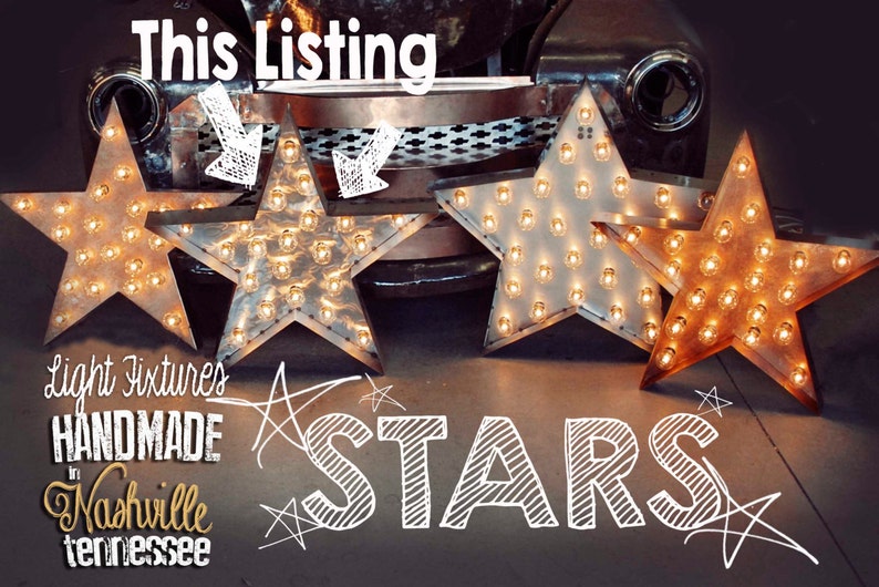 Marquee Star Marquee Letter Lighted Metal MARQUEE SIGN - Etsy