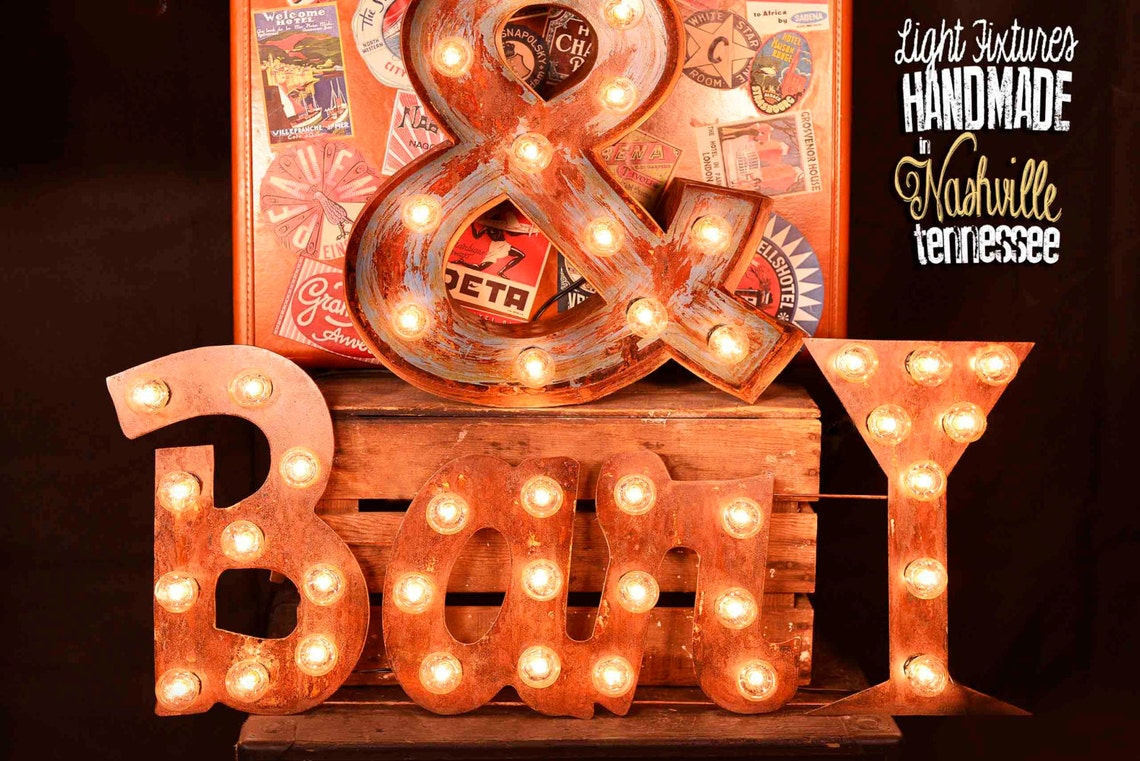 Custom Signs Marquee Letter Marquee Sign Lighted Metal | Etsy