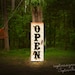 Open Sign, Vintage Style Vertical Marquee Open Sign, Lighted Metal ...