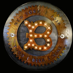 Marquee Sign, Steampunk Inspired Sign, Logo Inspired Lighted Metal ...