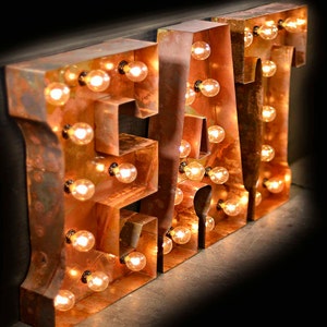 Eat Letter, Eat Sign, Cafe Sign, Lighted Metal MARQUEE SIGN Marquee ...