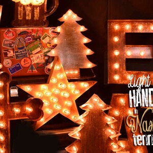 Marquee Christmas Tree, Lighted Metal MARQUEEE SIGN Marquee Light ...