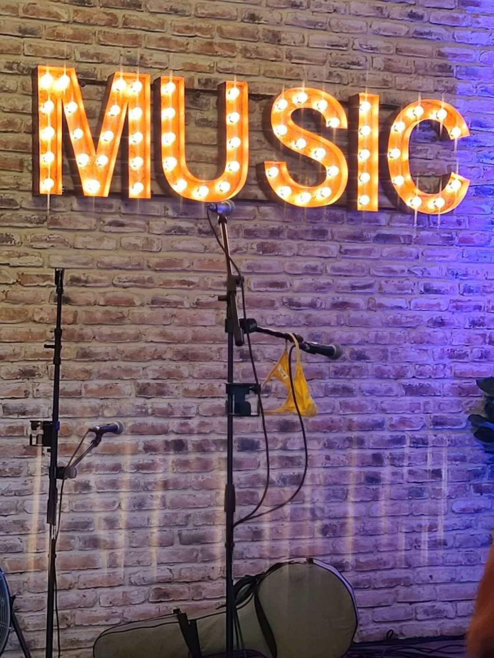 Music Marquee Sign Music Lighted Metal MARQUEE SIGN Carnival | Etsy