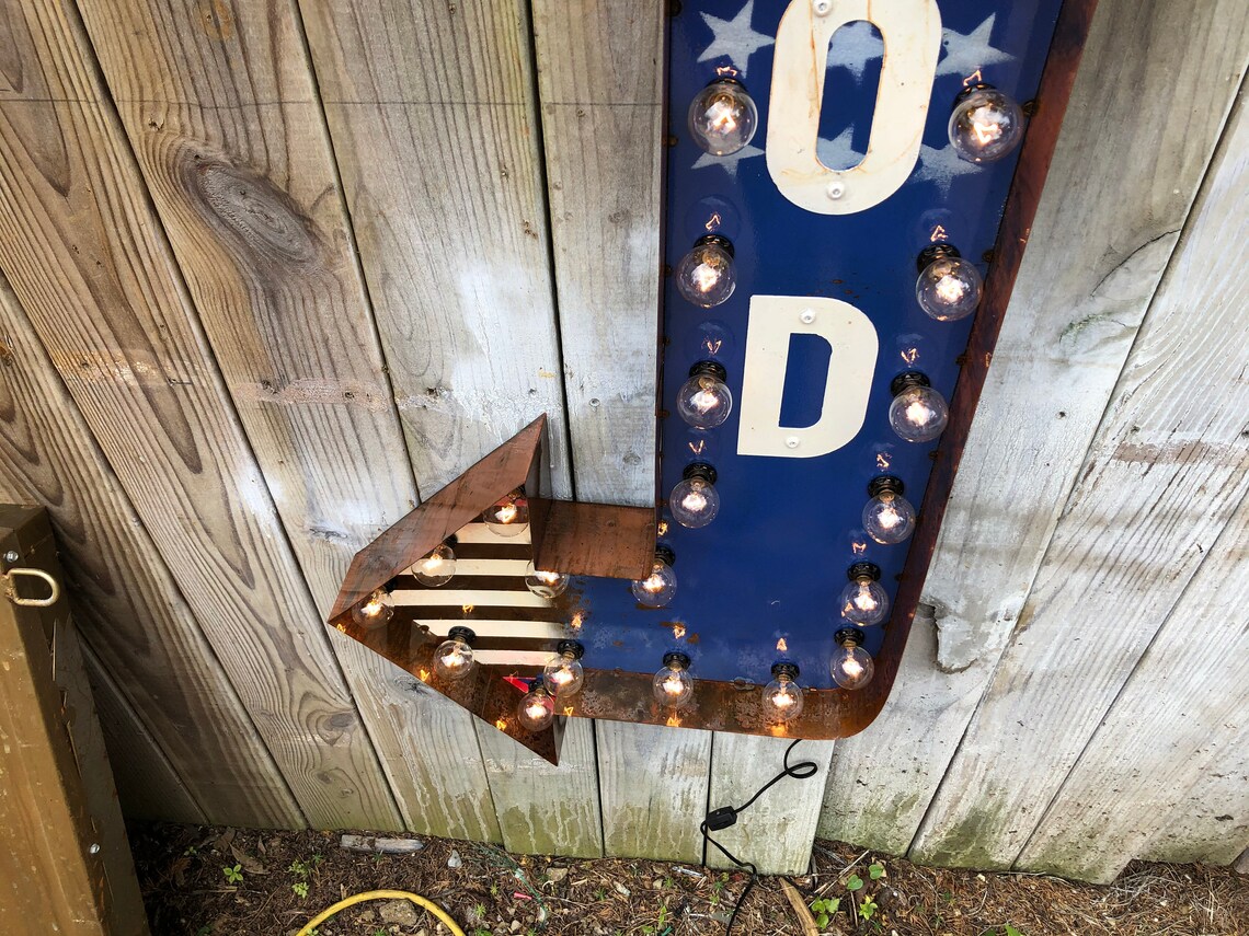 Verbiage Arrow Sign Beer Sign Custom Signs Neon Signs | Etsy