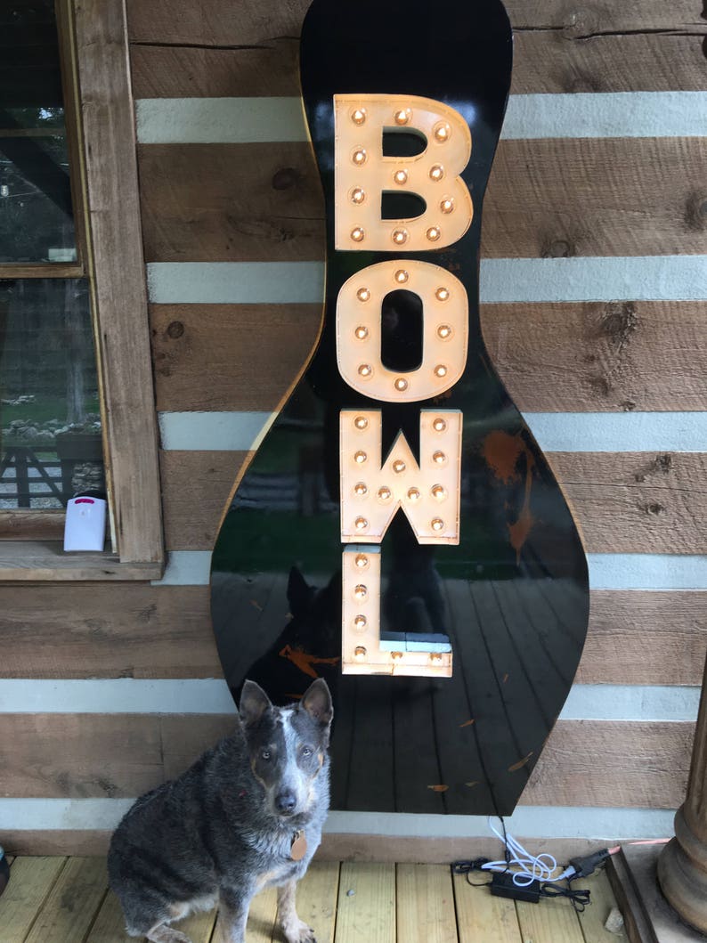 LED Backlit Marquee Bowling Pin Bowling Lighted Metal MARQUEE - Etsy
