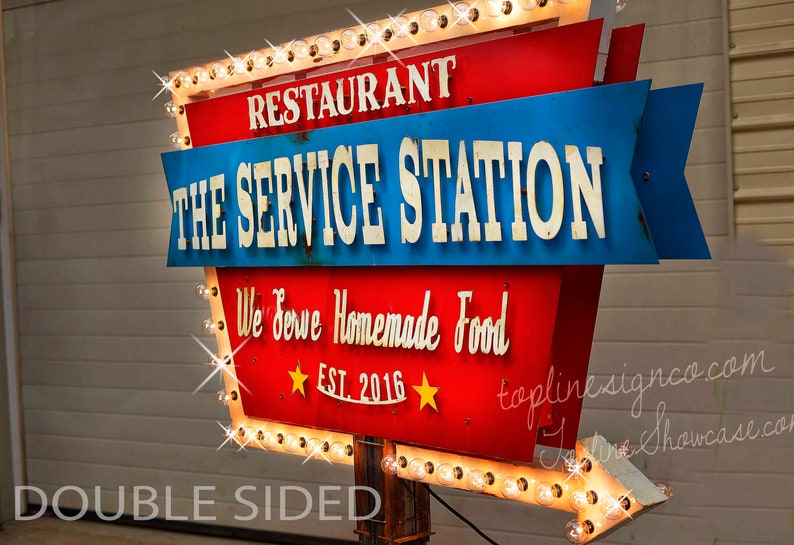 Double Sided Signs Logo Signs Custom Marquee Sign custom | Etsy