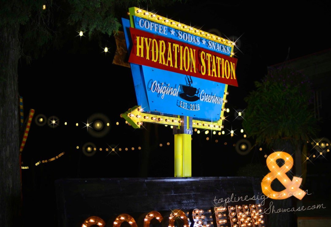 Custom Double Sided Vintage Style Marquee, Custom Signs, LIGHTED METAL ...