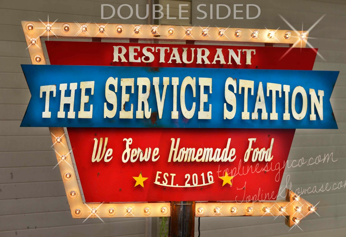 Double Sided Signs Logo Signs Custom Marquee Sign Custom - Etsy