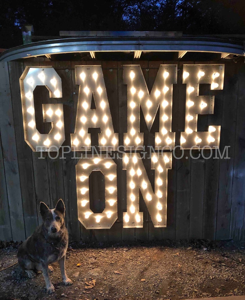 Custom Signs Neon Signs Game on Sign Logo Signs Marquee | Etsy