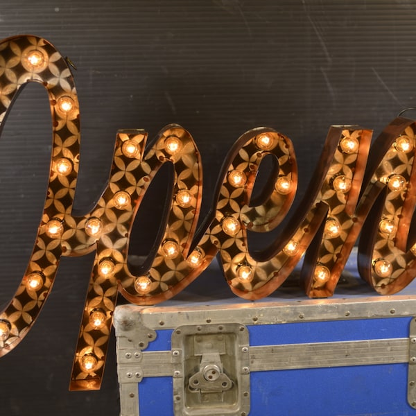 Metal Open Letter Sign - Etsy