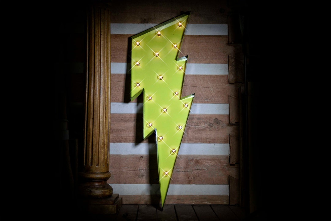 Marquee Lightning Bolt, Marquee Sign, Lighed MARQUEE SIGN, Marquee ...