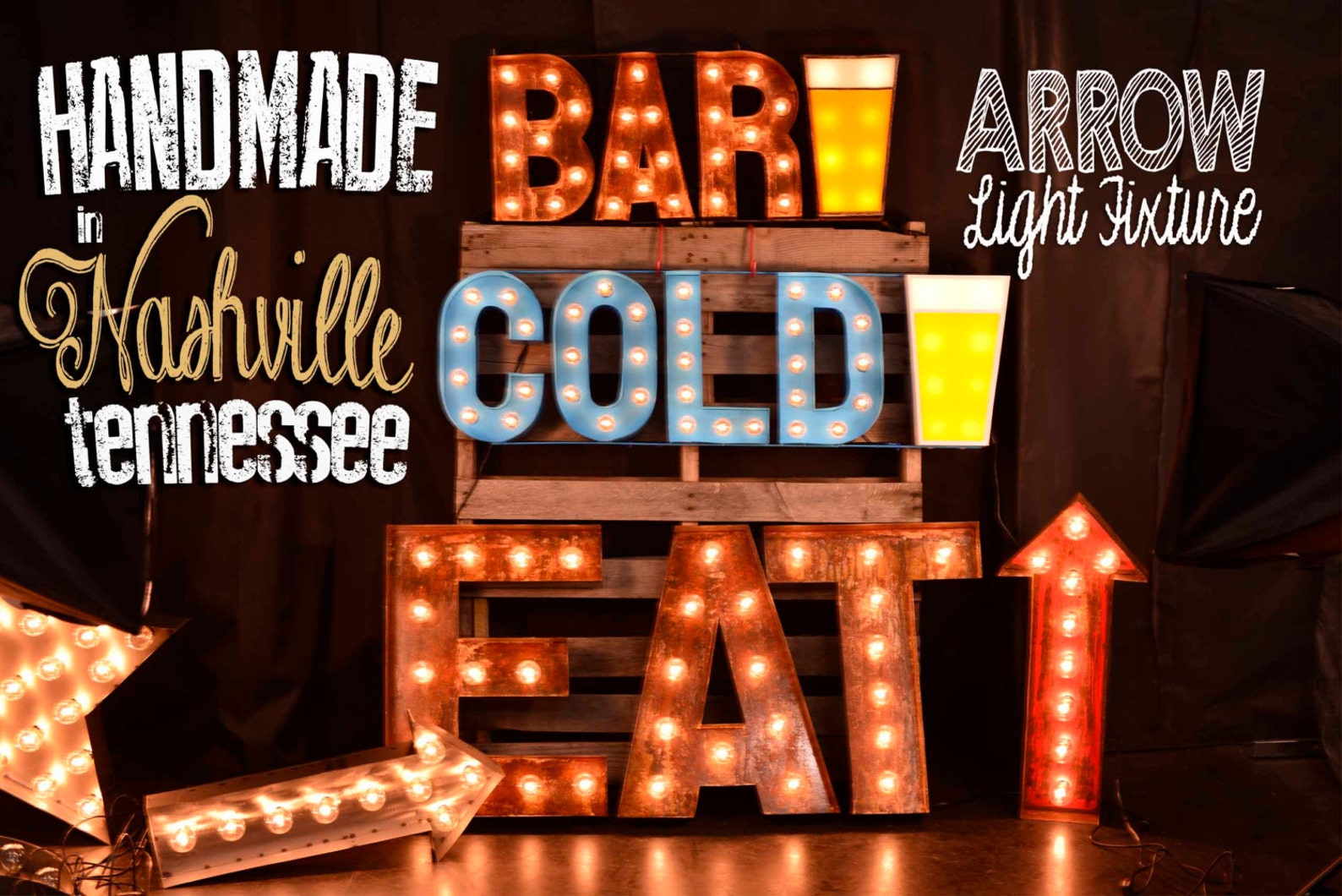 Marquee Letter, Marquee Sign, Lighted Metal MARQUEE SIGN, Marquee Light ...