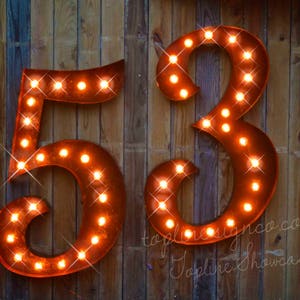 Custom Marquee Sign , Custom Number Signs, Vintage Marquee Letters ...