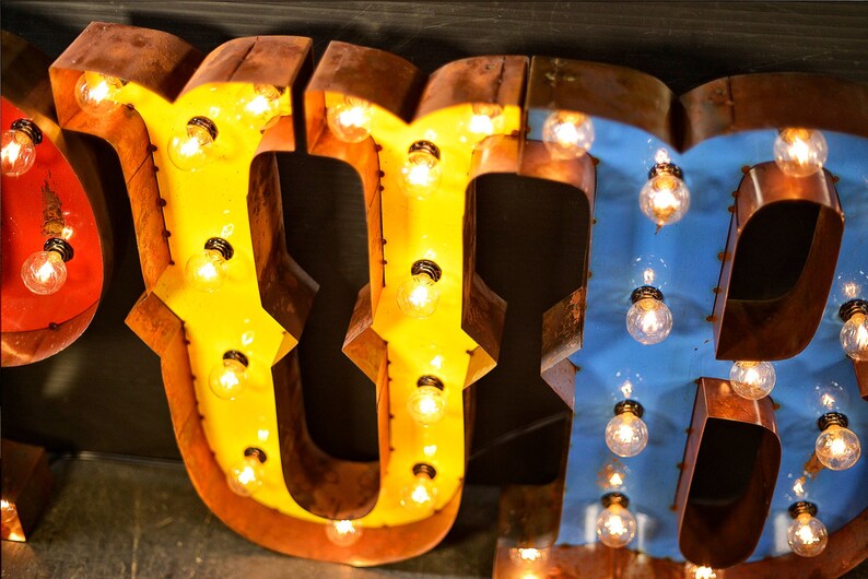 Neon Signs Neon 5 Letter Package marquee Letter Lighted - Etsy