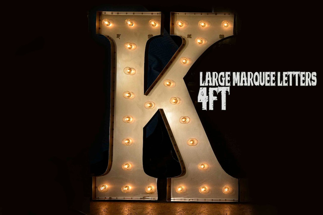 Custom Signs, XXL Large Marquee Letter, Marquee Sign, Lighted Metal ...