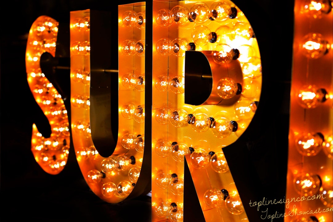 Custom Signs, Neon Signs, Neon, Marquee Letter, Lighted Metal MARQUEE ...