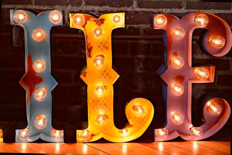 Custom Signs Marquee Letter Lighted Metal MARQUEE SIGN - Etsy