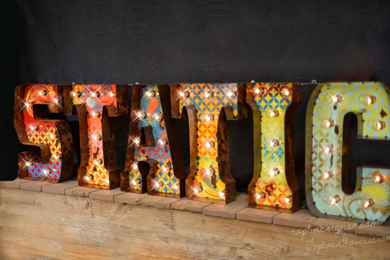 Marquee Signs, Marquee Letter, Marquee Letters, Vintage Style Sign, Six ...