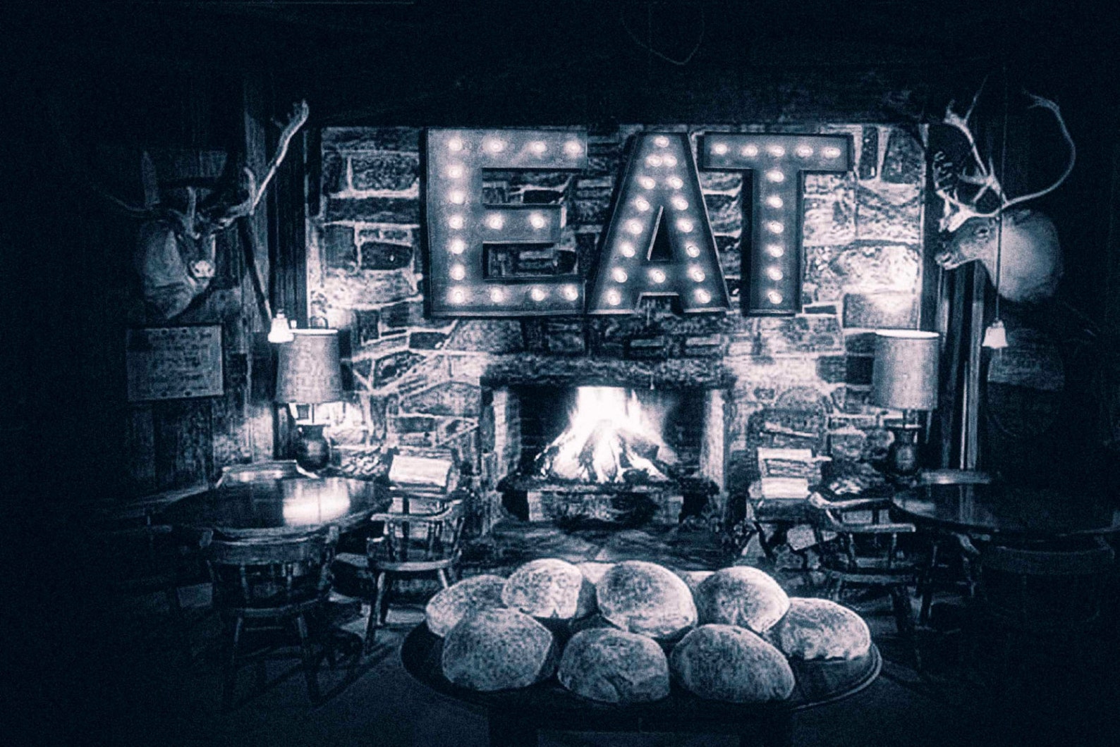 36 Eat letter Eat sign Cafe sign Lighted Metal | Etsy