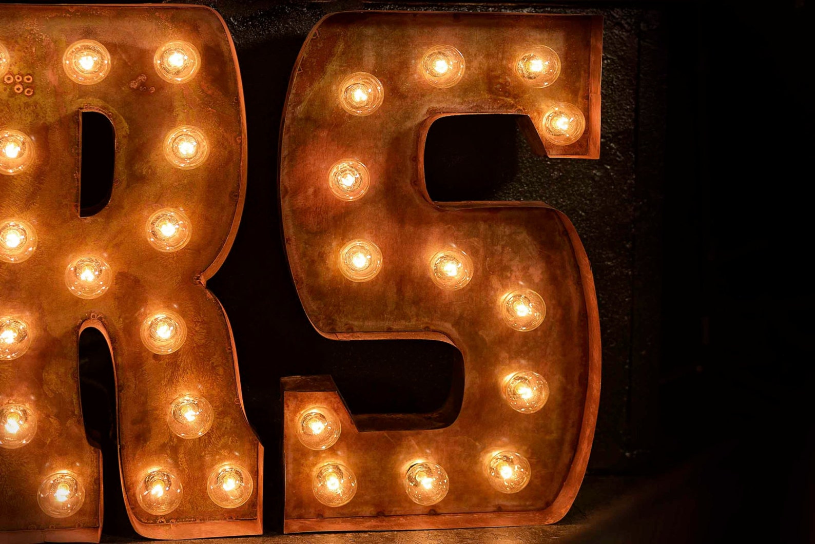 Marquee Letter Marquee Sign Lighted Metal MARQUEE SIGN - Etsy