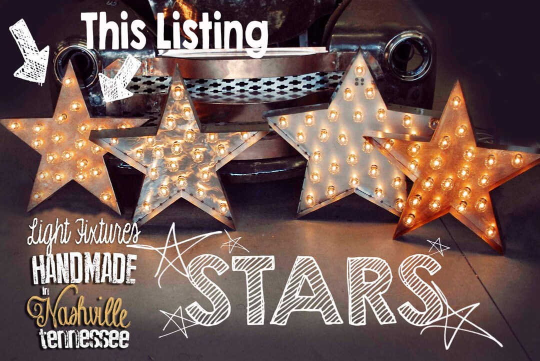 Marquee Star, Marquee Letter, Lighted Metal MARQUEE SIGN Marquee Light ...