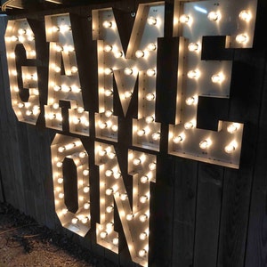 Custom Signs, Neon Signs, Game on Sign, Logo Signs, Marquee Light ...