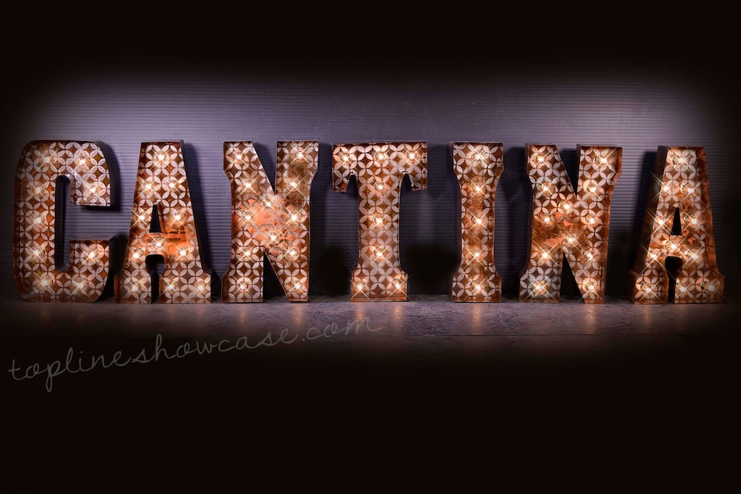 Restaurant Sign, Bar Sign, CANTINA Sign, Marquee Letter, Marquee Letter ...