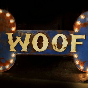 Custom Signs, Dog Bone Metal MARQUEE SIGN Marquee Light Marquee Letter ...