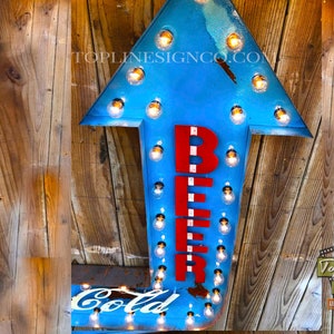 Beer Arrow Sign, Beer Sign, Custom Signs, Neon Signs, Custom Logos ...