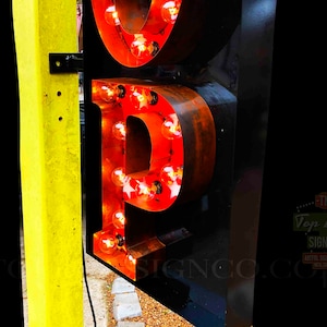 SHOP Blade Sign, Neon Signs, Marquee Sign, Retail Sign, Marquee ...