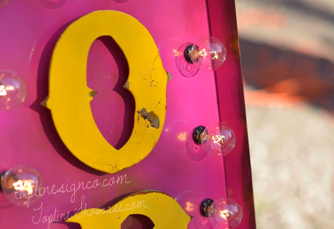 Open Sign Vintage Style Vertical Marquee Open Sign Lighted - Etsy