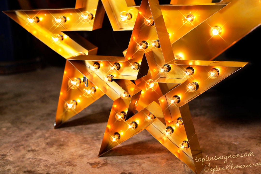 Custom Signs, Double Mega Star, Marquee Star, Marquee Letter, Lighted ...