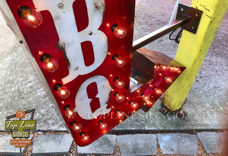 BBQ Arrow, Custom Signs, Neon Signs, Neon, Custom BBQ Arrow, Arrow ...
