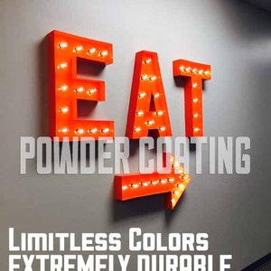 Powder Coated Eat Letter Package, Eat Sign, Cafe Sign, Lighted MARQUEE ...