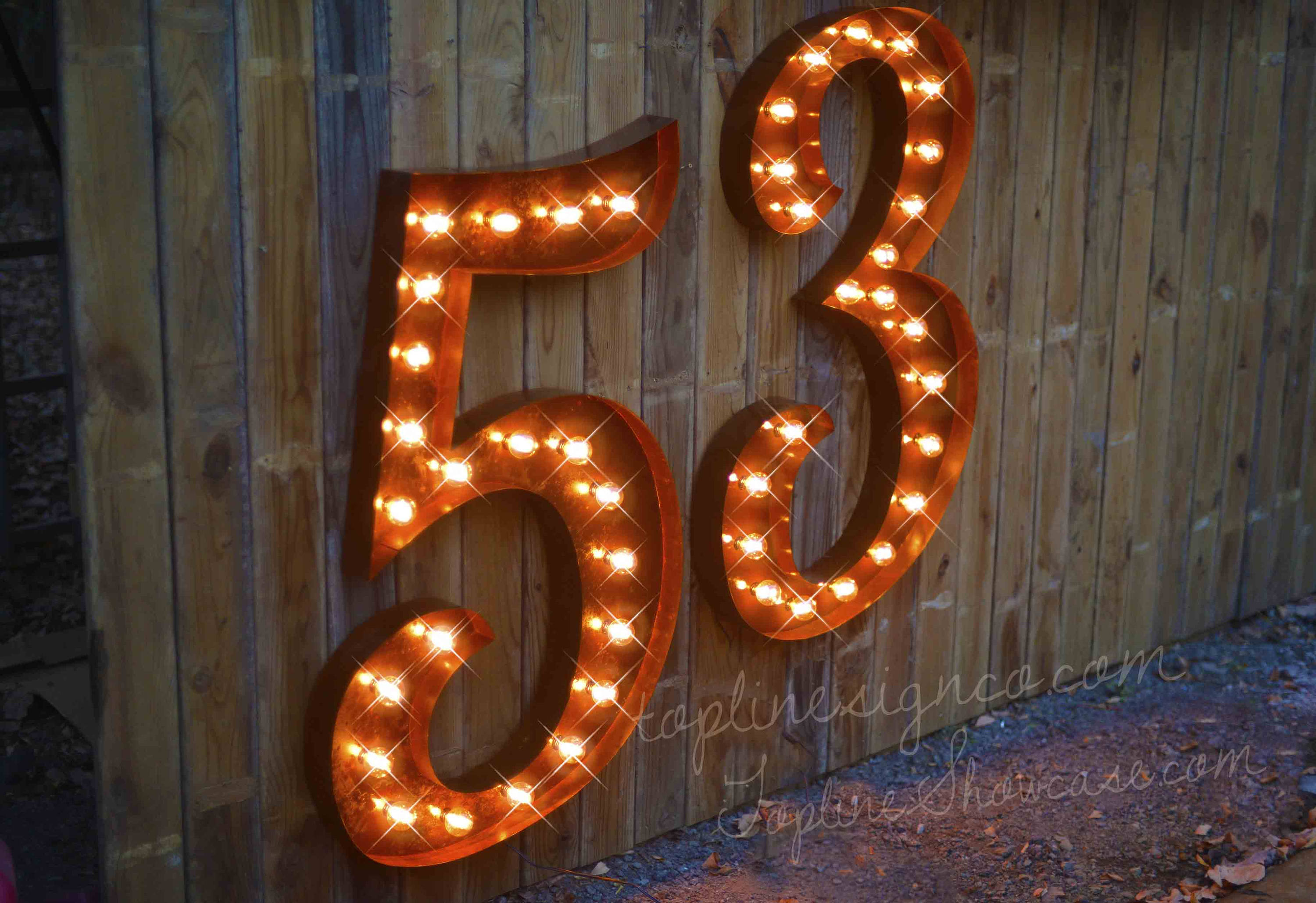 Custom Marquee Sign , Custom Number Signs, Vintage Marquee Letters ...