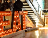 Eat Letter Eat Sign Cafe Sign Lighted Metal MARQUEE SIGN - Etsy