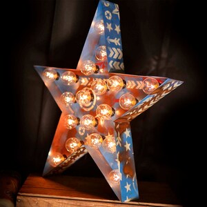 Americana Star, Marquee Star, Marquee Letter, Lighted Metal MARQUEE ...