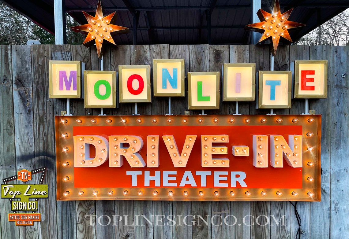 Theater Sign Neon Signs Custom Signs Marquee Signs Theater - Etsy