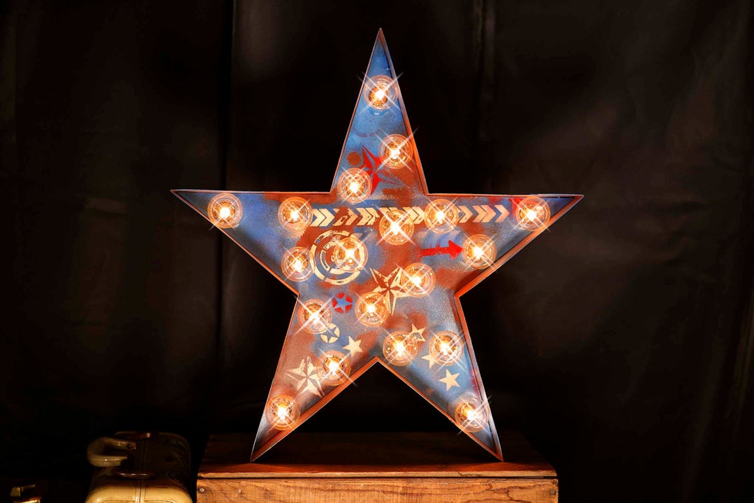 Americana Star, Marquee Star, Marquee Letter, Lighted Metal MARQUEE ...